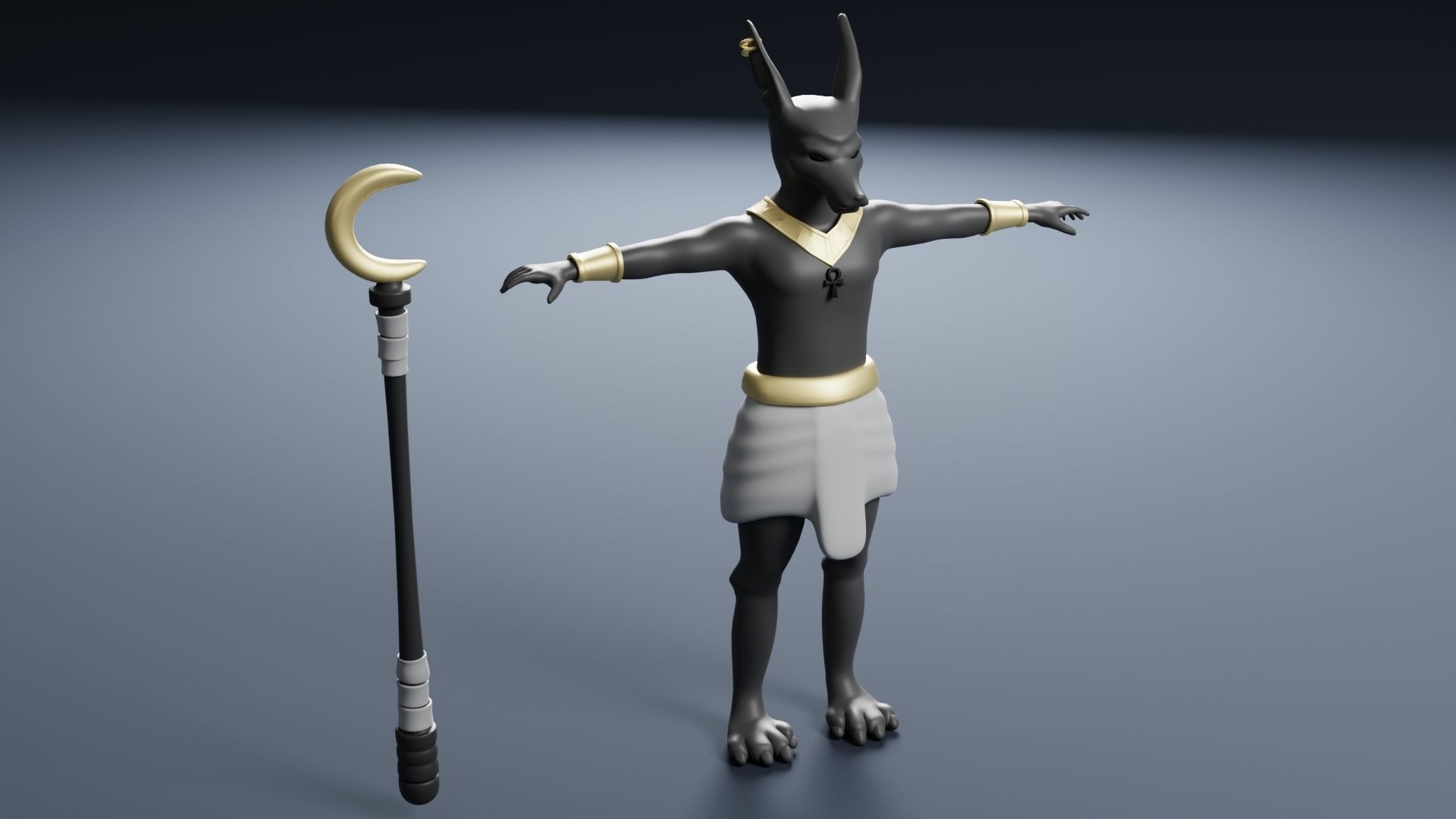 3D model Anubis Cartoon Style Character VR / AR / low-poly | CGTrader