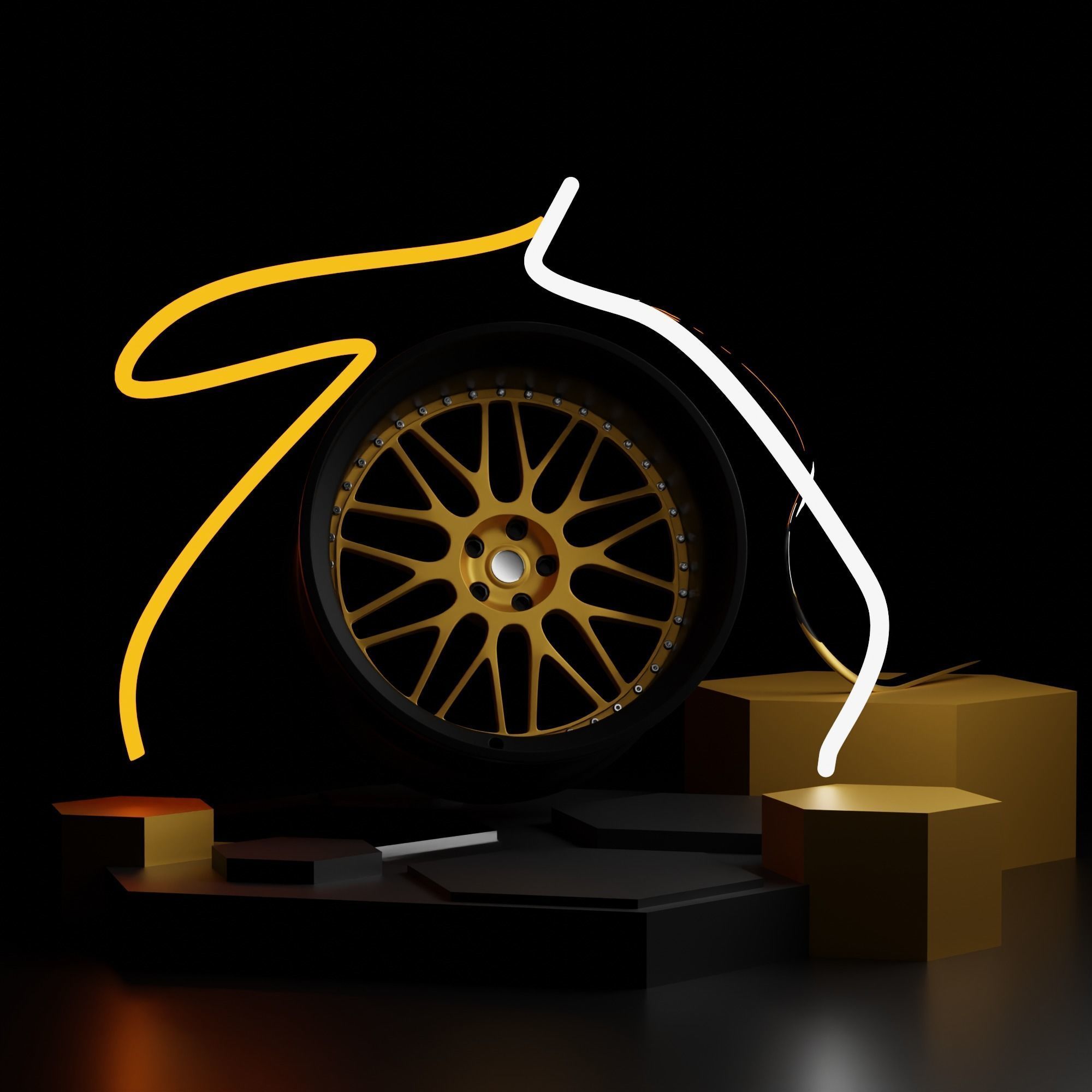 hre-540c-3pc wheel 3D model | CGTrader