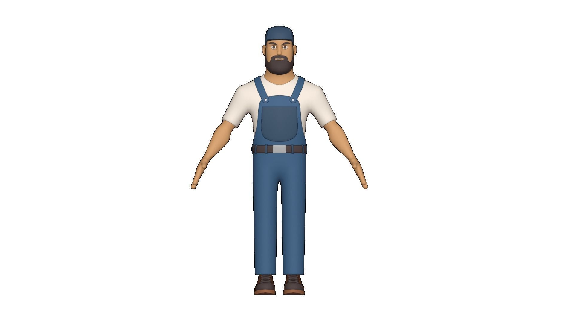 Repair Man Cartoon Character Illustration 3D model 3D model | CGTrader