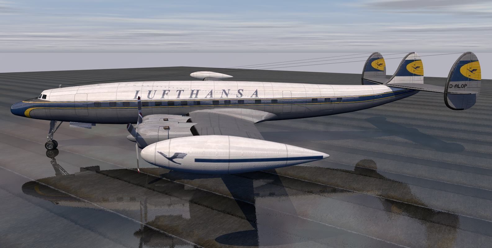Lockheed L-1049 Super Constellation 3D model | CGTrader