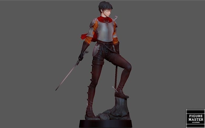 BERSERK CASCA FANTASY ANIME SWORD CHARACTER 3D PRINT MODEL 3D model 3D ...