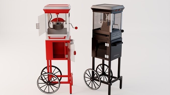 3D model Popcorn Cart VR / AR / low-poly | CGTrader