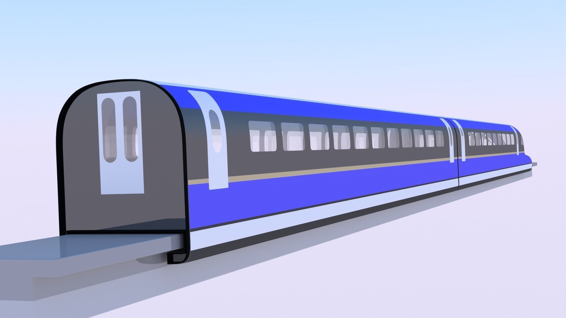 High-speed train exterior 3D model | CGTrader