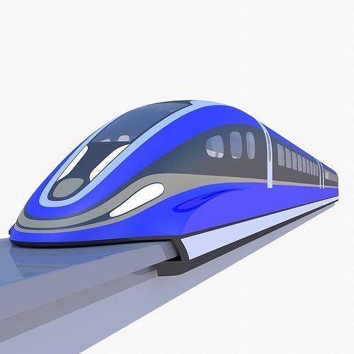 High-speed train exterior 3D model | CGTrader