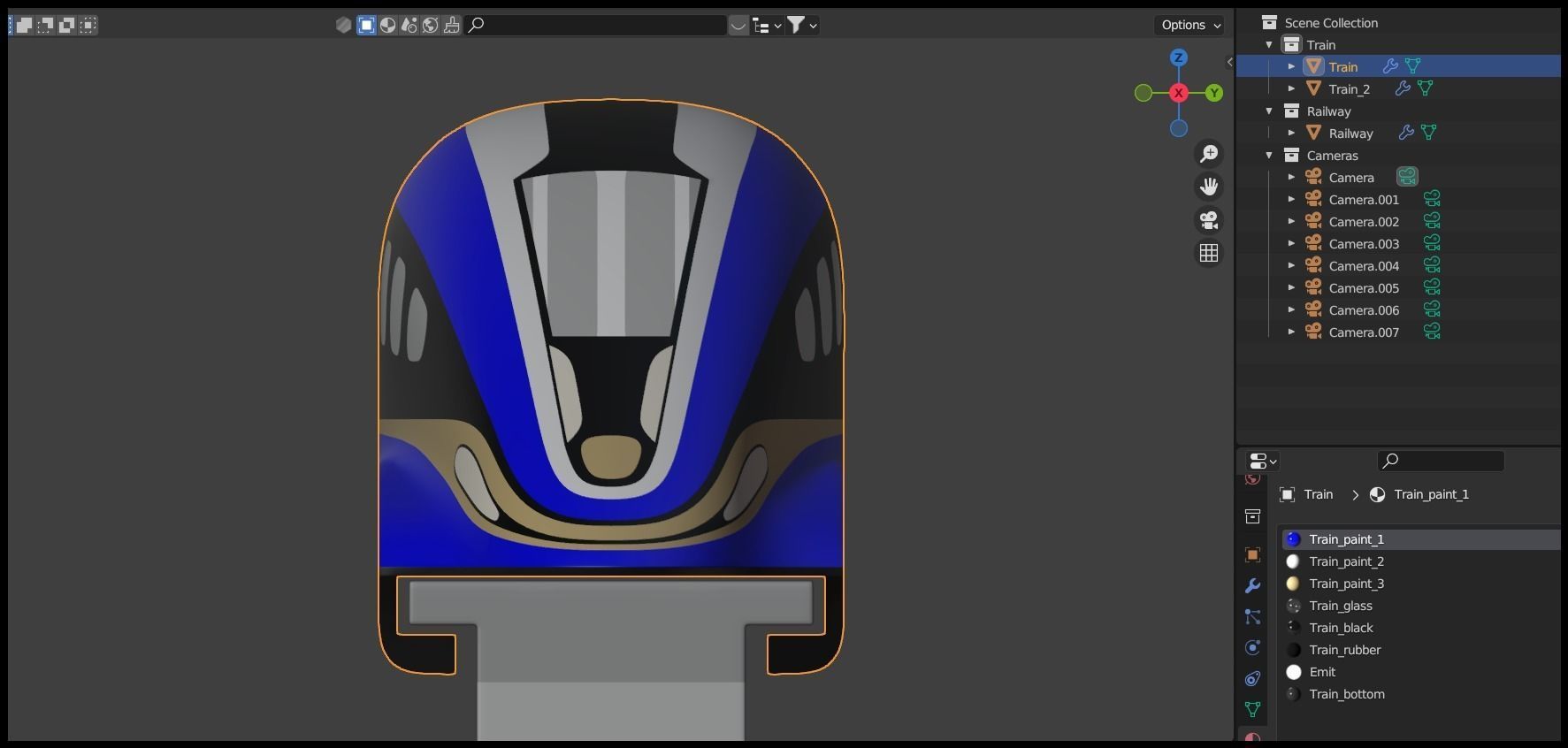 High-speed train exterior 3D model | CGTrader