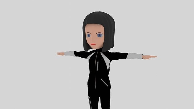 3D model Climber - Cartoon Character Woman VR / AR / low-poly | CGTrader