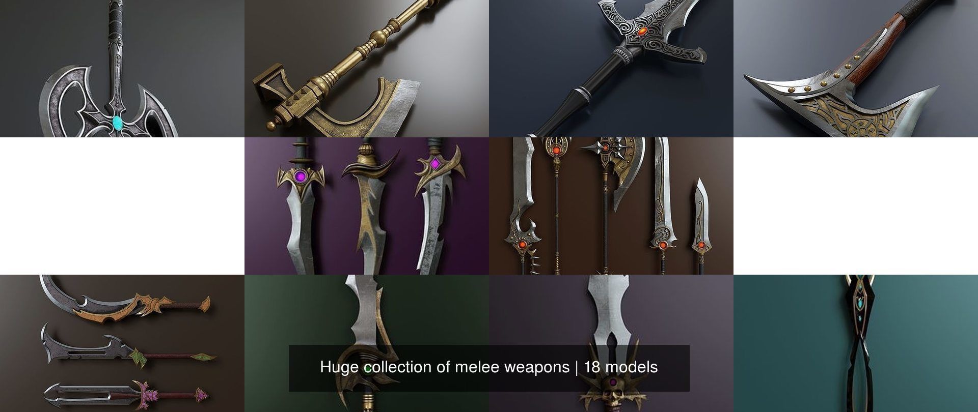 Huge collection of melee weapons VR / AR / low-poly | CGTrader