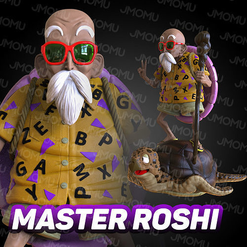 Master Roshi 3D model 3D printable | CGTrader