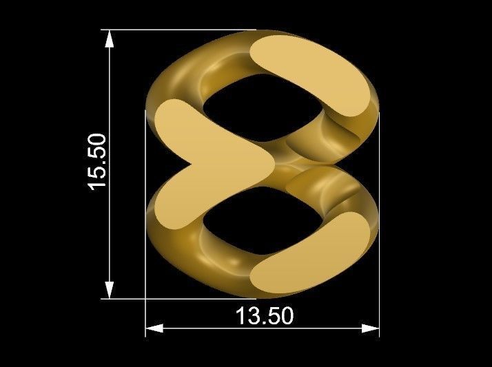 Dual Cuban Chain 3D model 3D printable | CGTrader