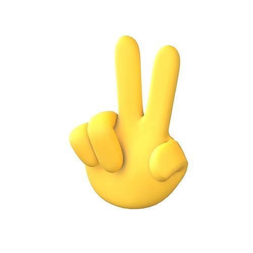 3D model Two Finger Up Hand v1 006 VR / AR / low-poly | CGTrader