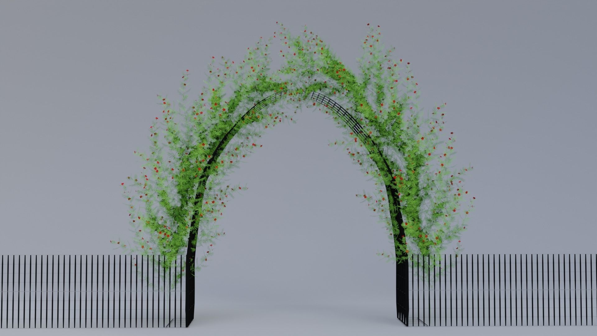 3d Gate With Flower 02 3D model | CGTrader