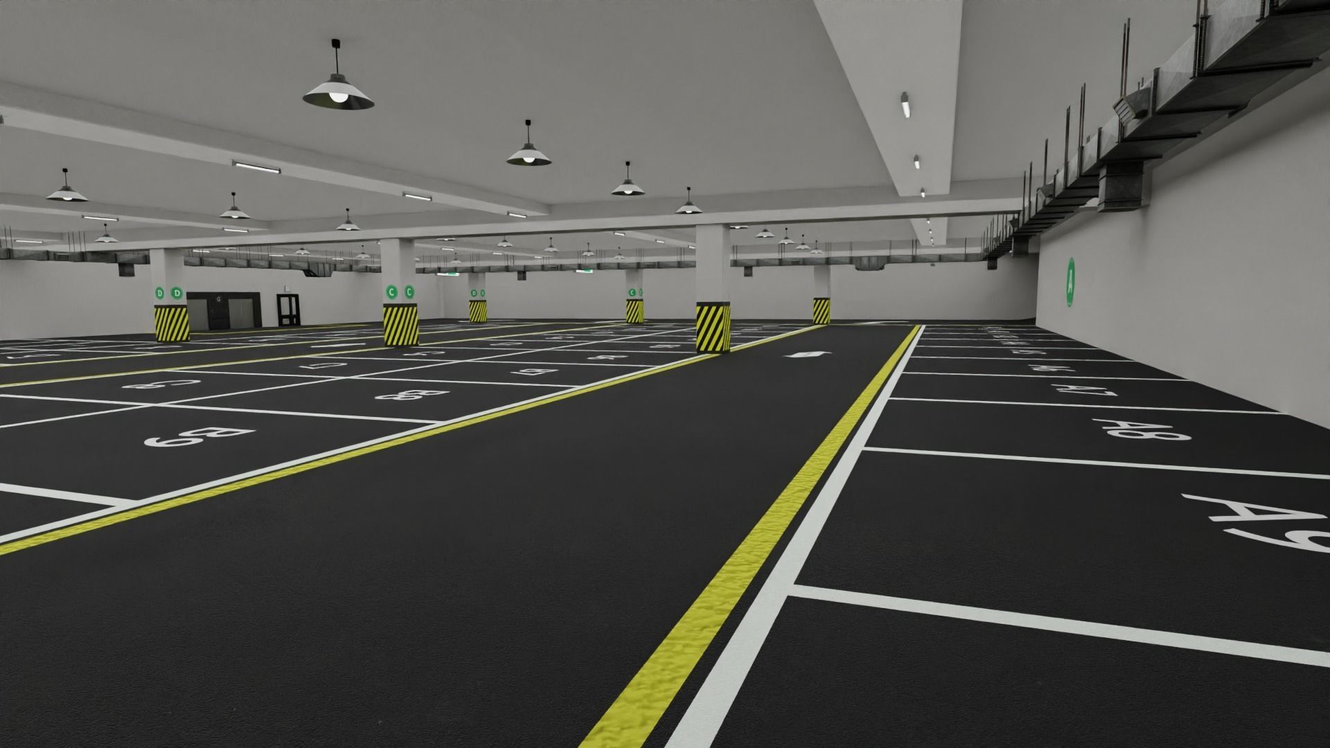 free car parking lot free VR / AR / low-poly 3D model | CGTrader