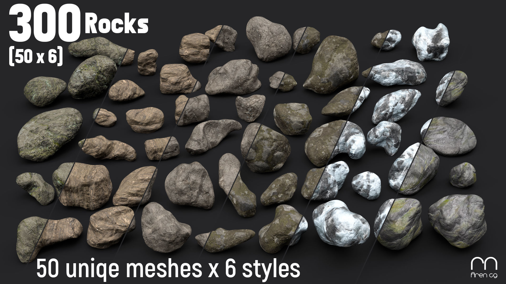 3D model Ac rock - unreal engine VR / AR / low-poly | CGTrader