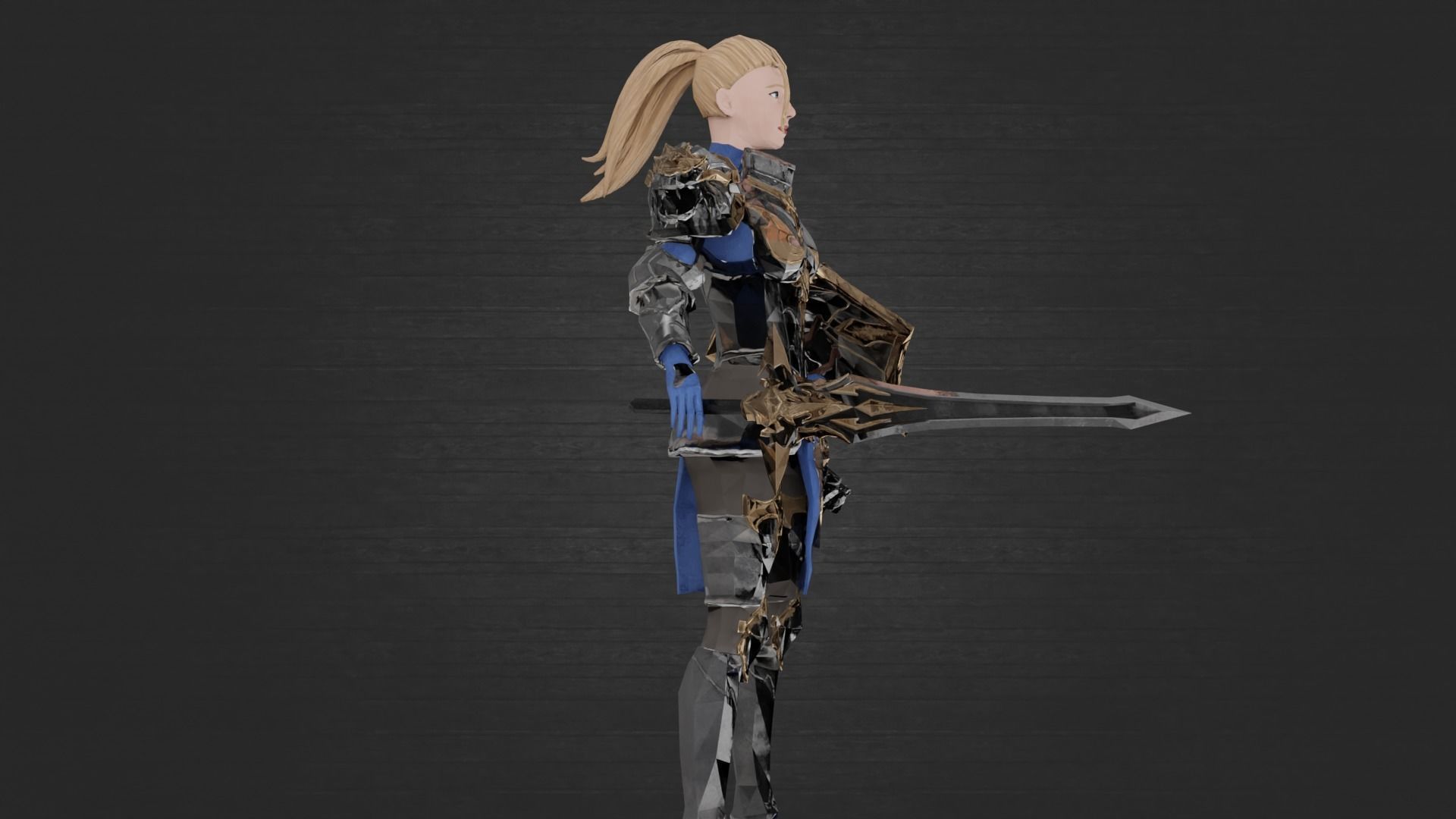 3D model Lion Knight Warcraft style Game-ready VR / AR / low-poly ...
