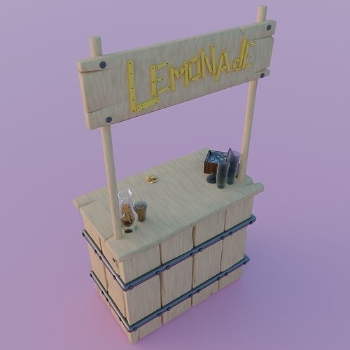 3D model lemonade stand VR / AR / low-poly | CGTrader