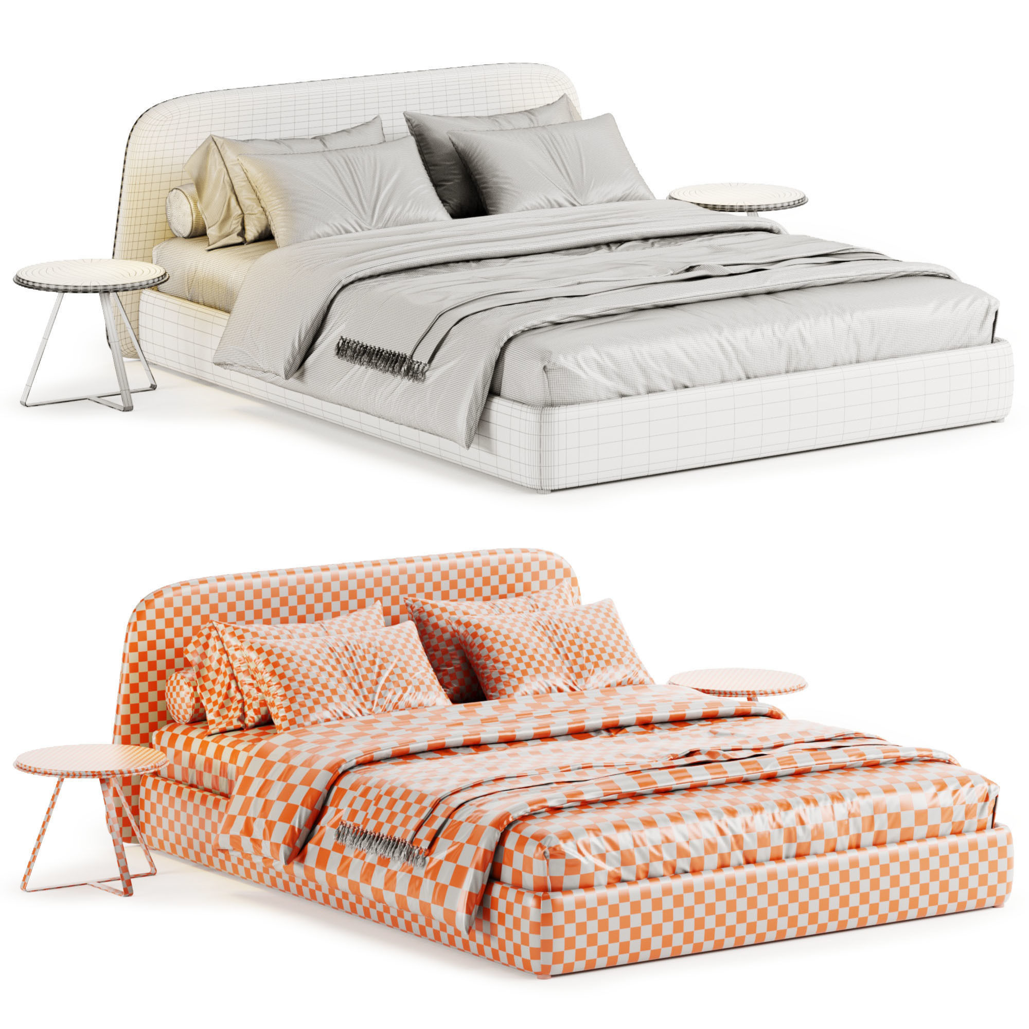 Boca Slimbed Bed 3D model | CGTrader