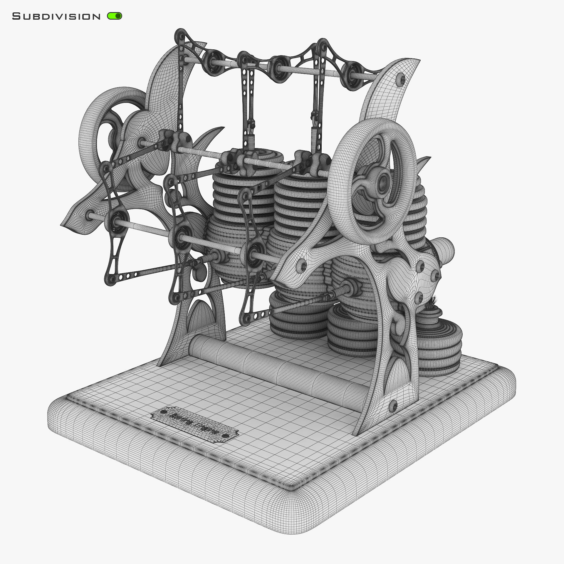 Stirling Engine Triple v 1 3D model | CGTrader