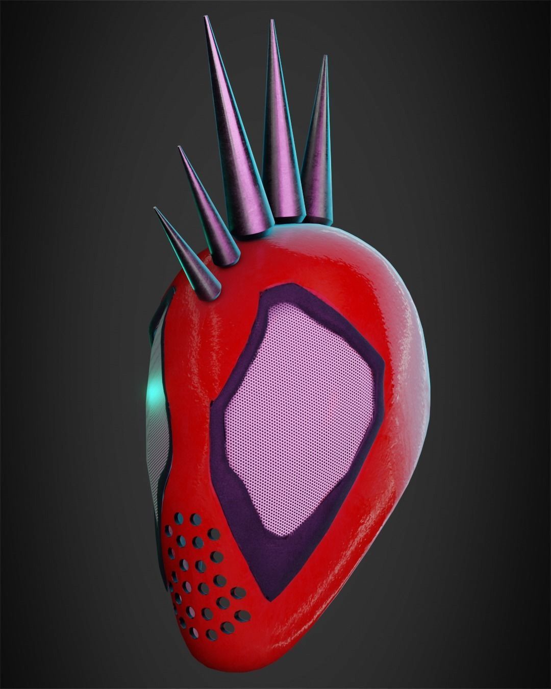 Spider Punk faceshell for Cosplay 3D model 3D printable | CGTrader