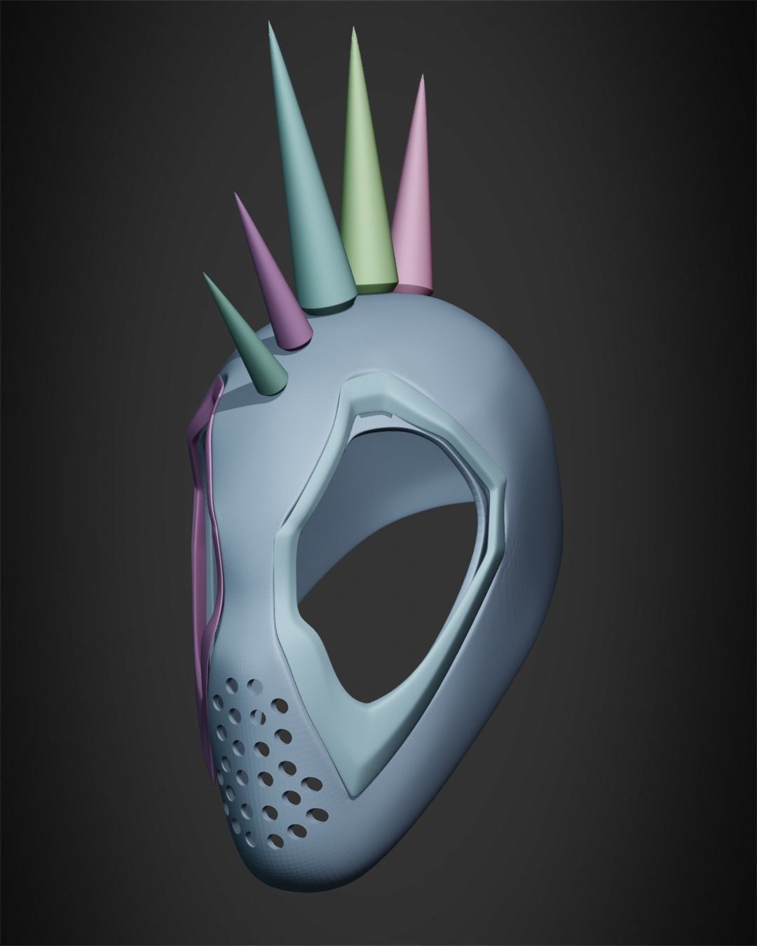 Spider Punk faceshell for Cosplay 3D model 3D printable | CGTrader