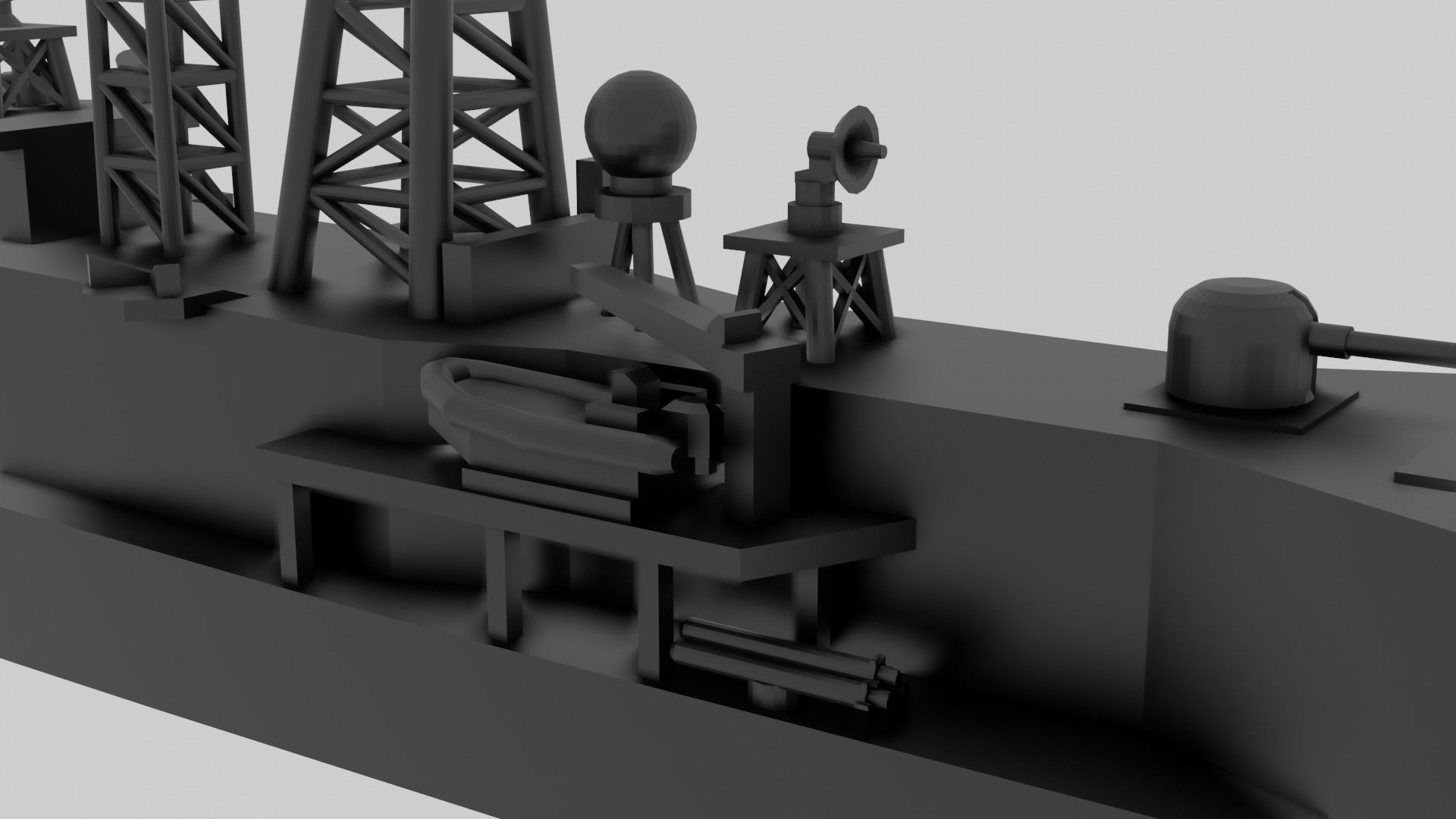 USS Oliver Hazard Perry - Model for small scale printing 3D model 3D ...