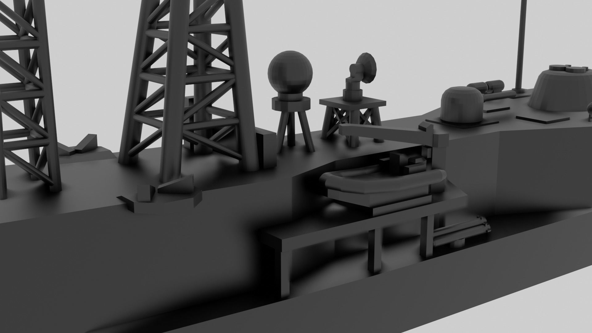 USS Oliver Hazard Perry - Model for small scale printing 3D model 3D ...