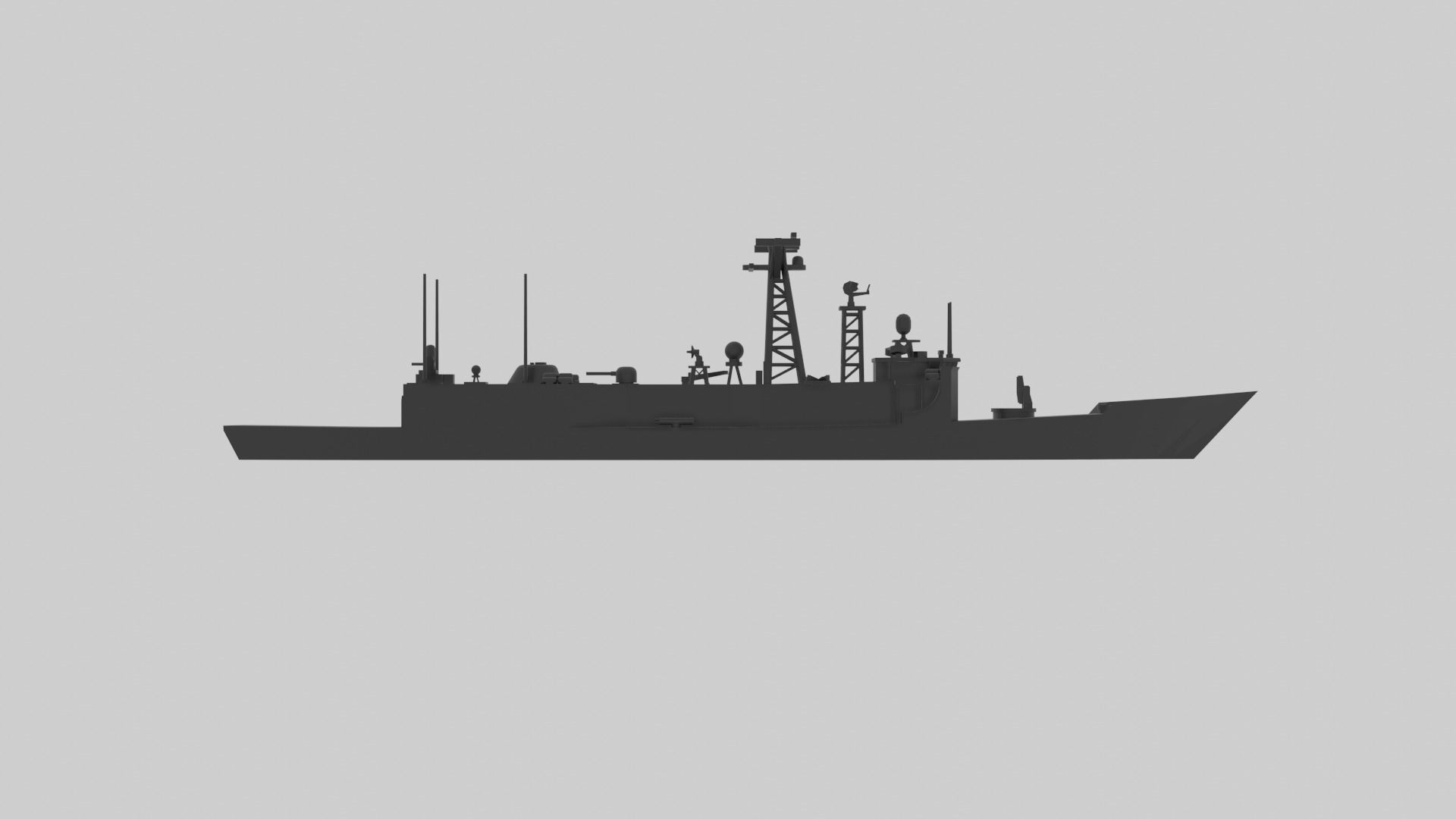 USS Oliver Hazard Perry - Model for small scale printing 3D model 3D ...