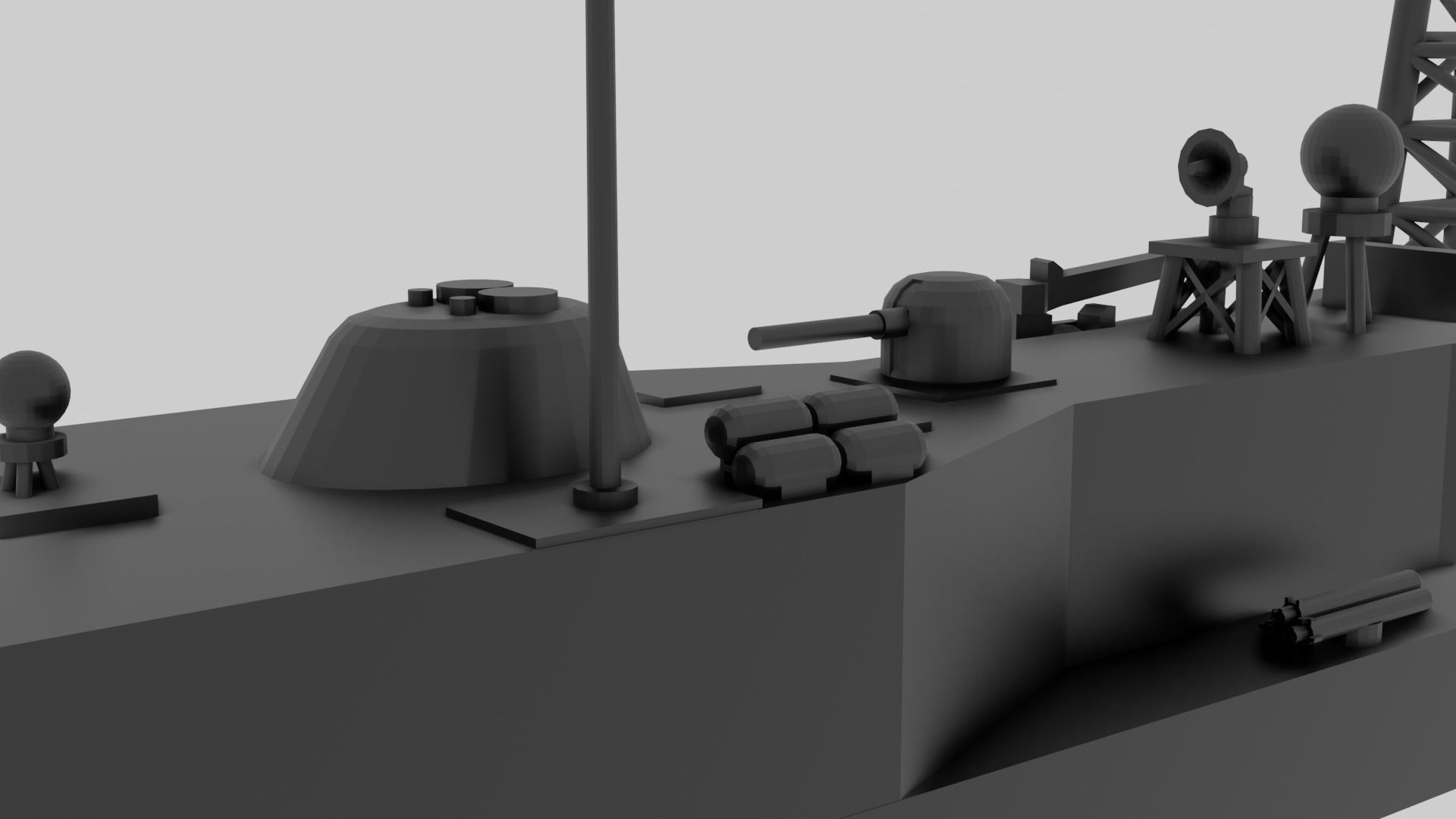 USS Oliver Hazard Perry - Model for small scale printing 3D model 3D ...