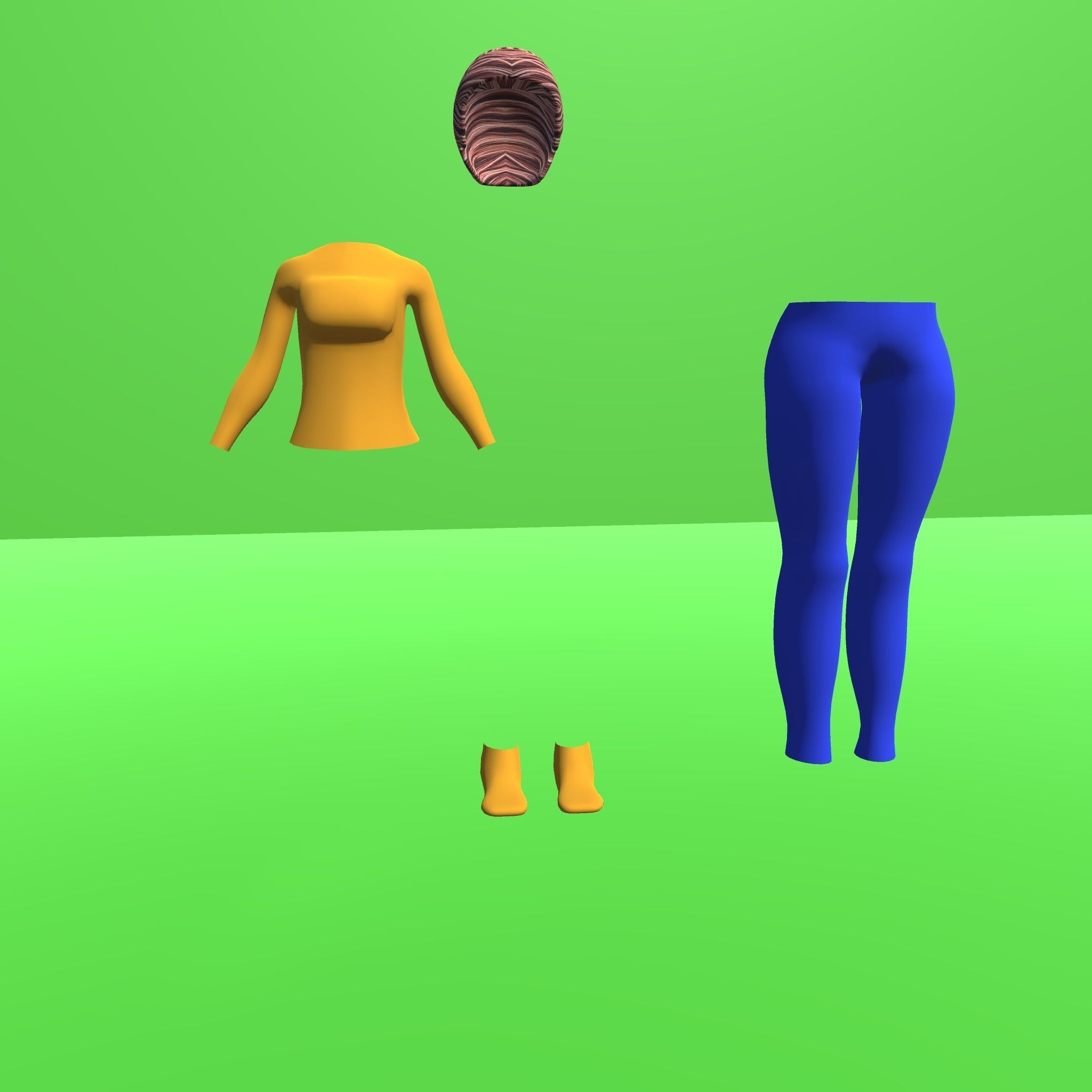 3D model Femal Characater MeMe VR / AR / low-poly | CGTrader