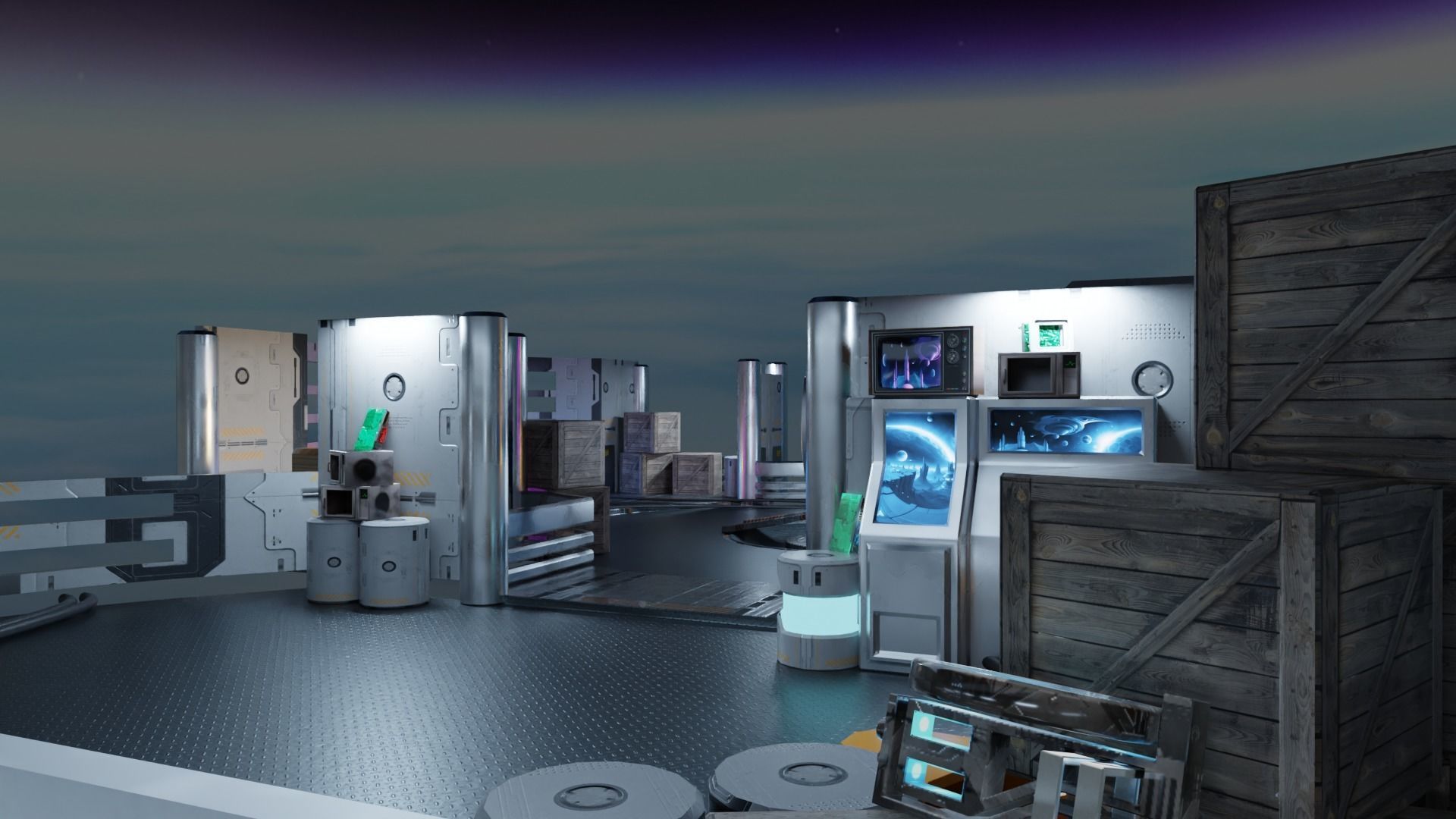 3D model Sci-fi Hideout VR / AR / low-poly | CGTrader