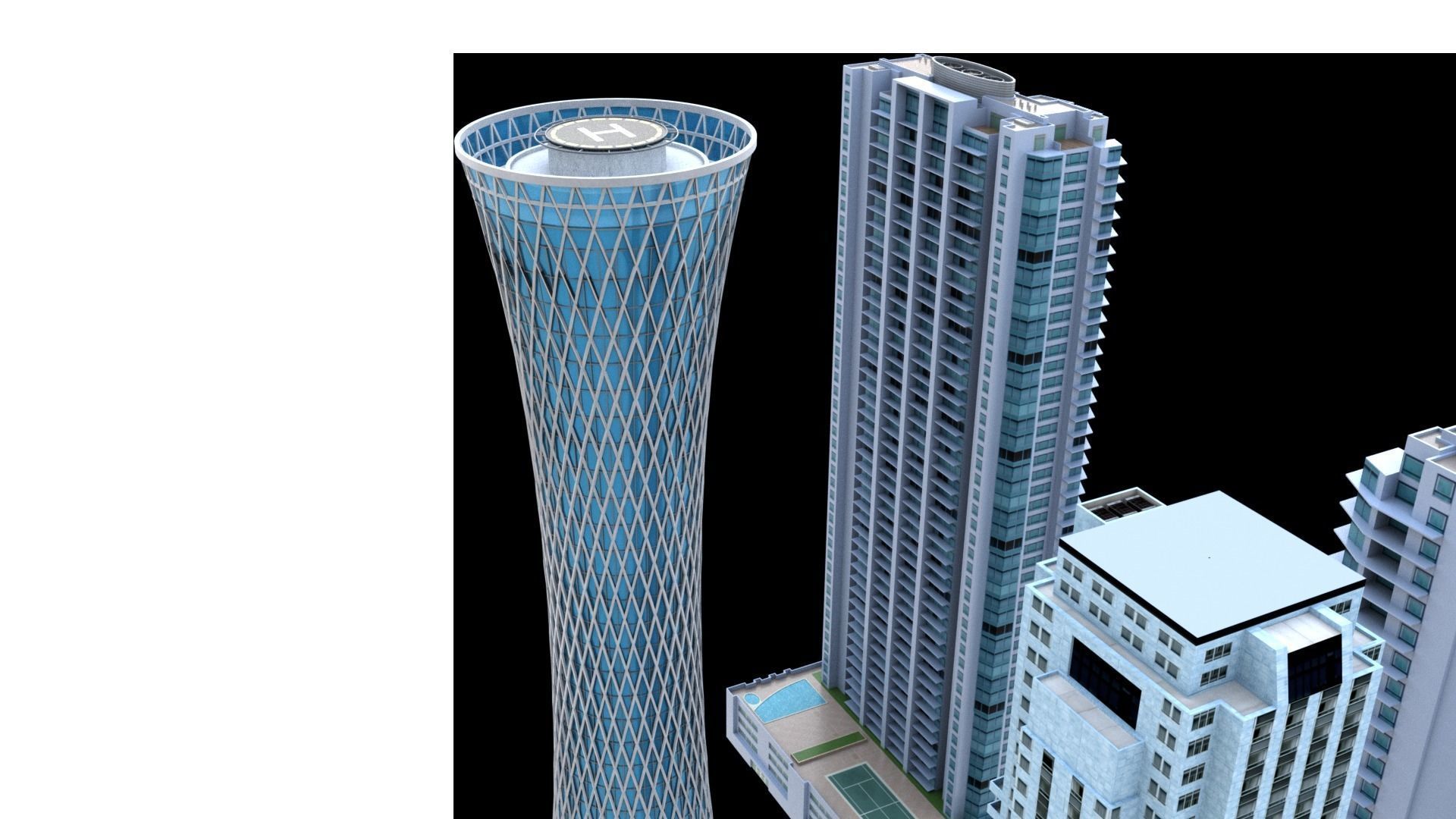 3D model Tornado Tower Skyscraper 3D Model VR / AR / low-poly | CGTrader