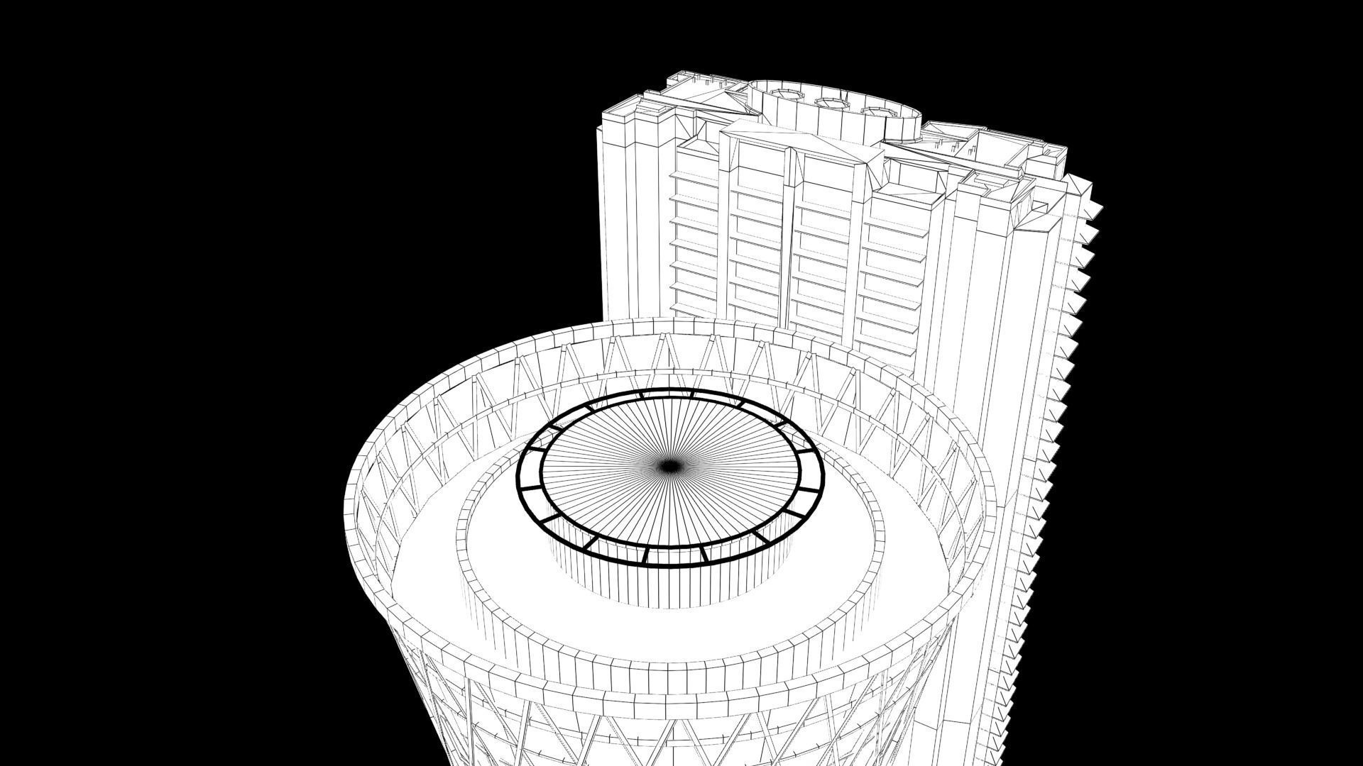 3D model Tornado Tower Skyscraper 3D Model VR / AR / low-poly | CGTrader