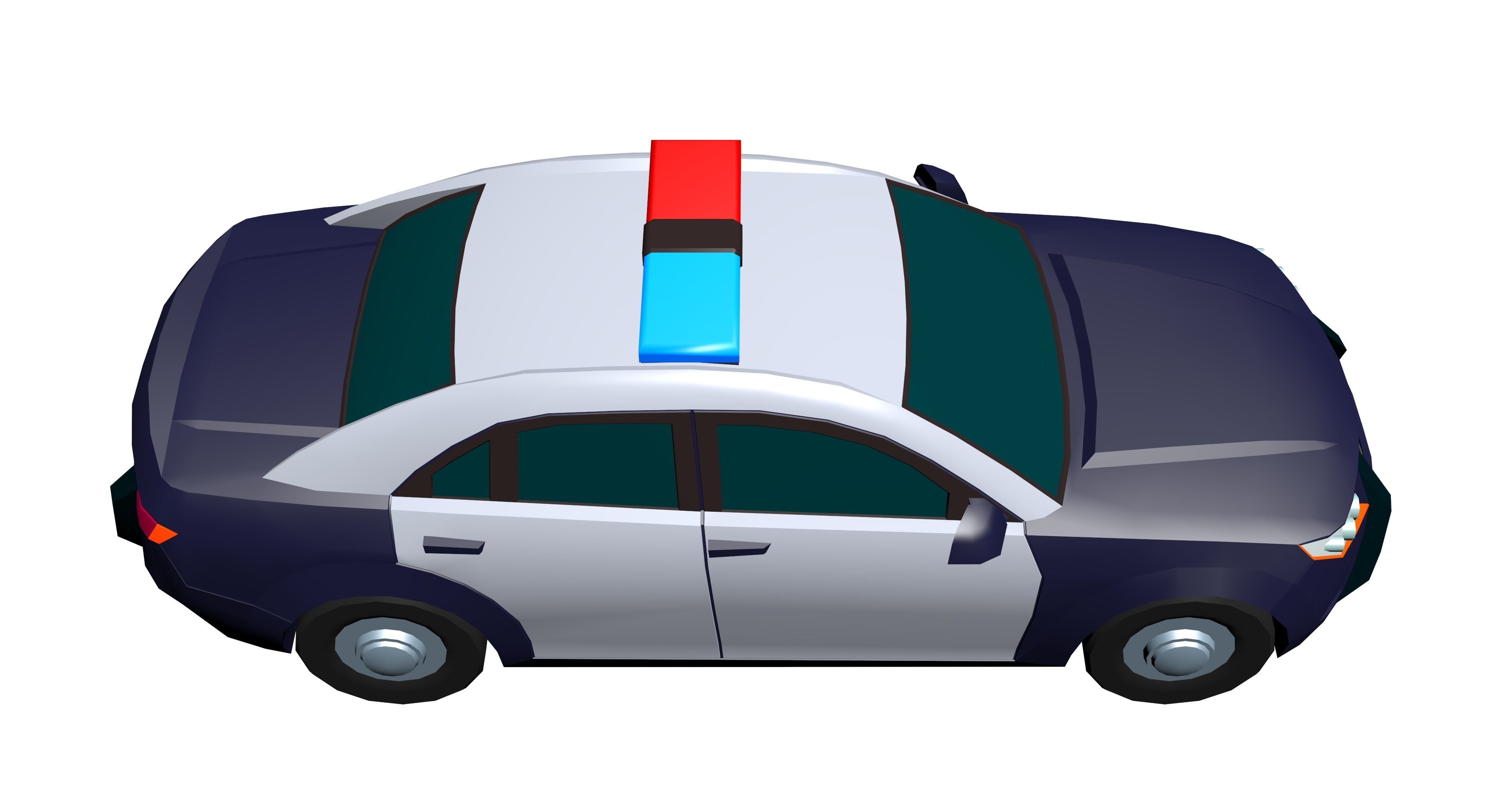 3D model Police car Hypercasual VR / AR / low-poly | CGTrader