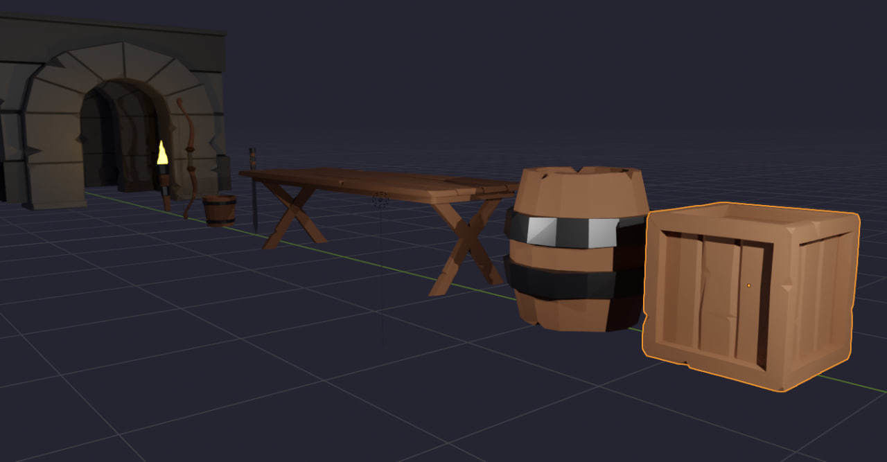 3D model Game Assets - Dungeon low-poly 3d Model game ready Collection ...