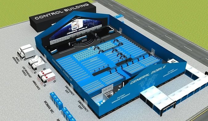 Big Tent Factory Opening Ceremony 3D model | CGTrader