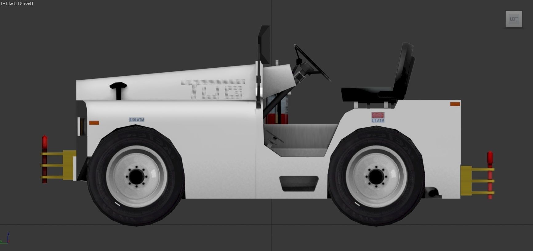 3D model Aircraft TUG Model MT Tow Tractor low poly VR / AR / low-poly ...