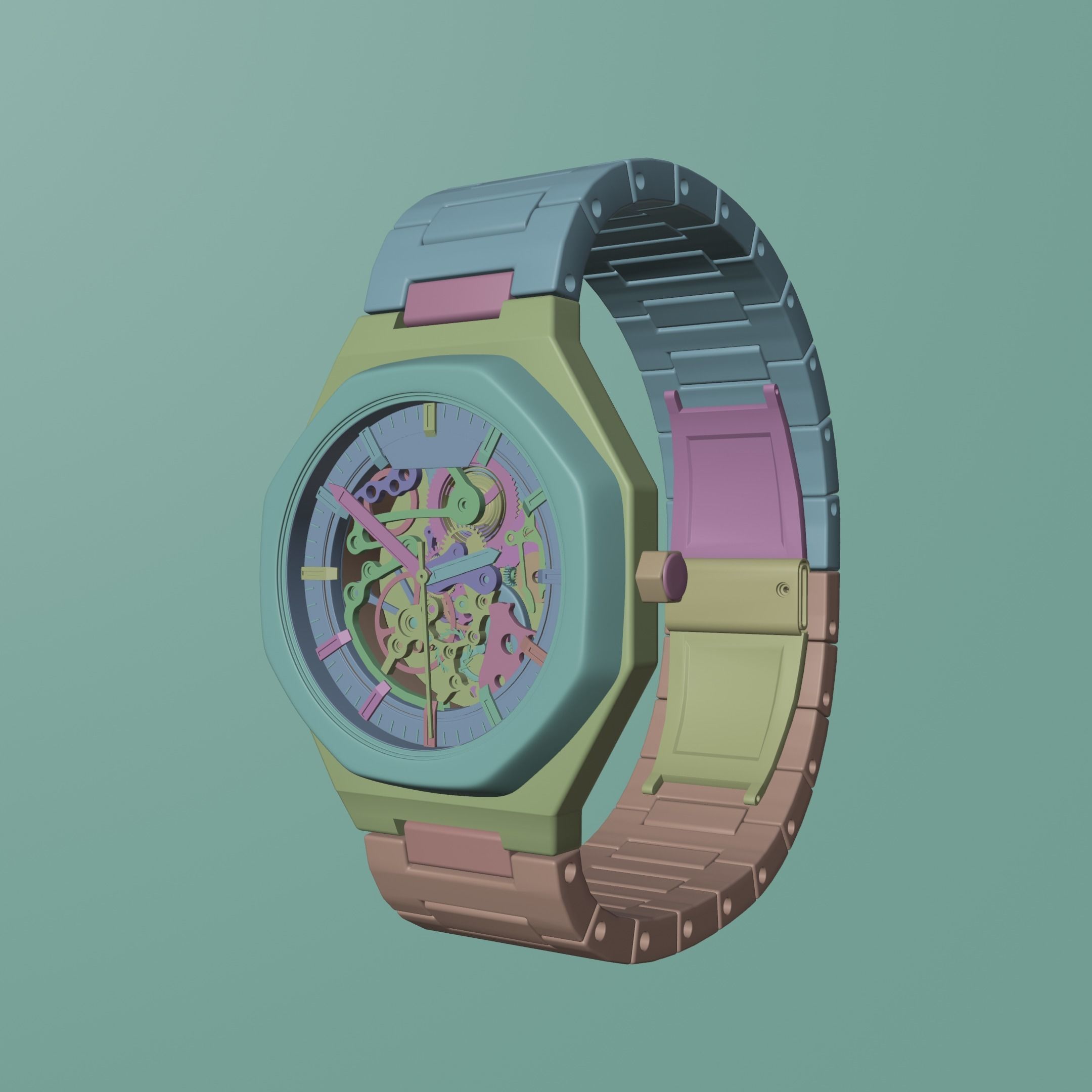 Mechanical watch hand watch clock 3D model | CGTrader
