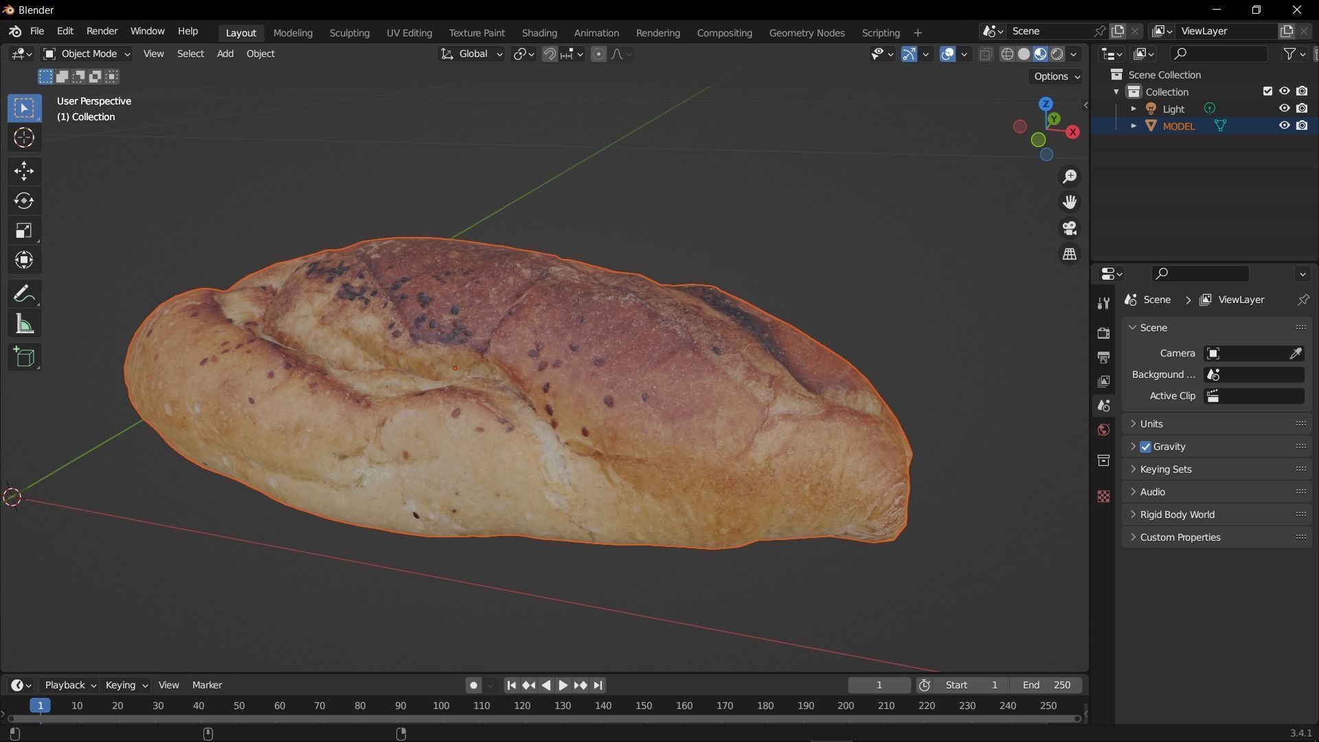 3D model Stale Bread Scan VR / AR / low-poly | CGTrader