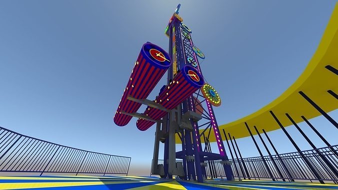 Jump Frog Drop Tower 3D model | CGTrader