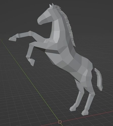 low poly horse 3D model | CGTrader