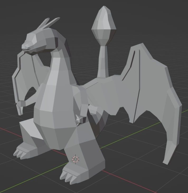 low poly charizard 3D model | CGTrader