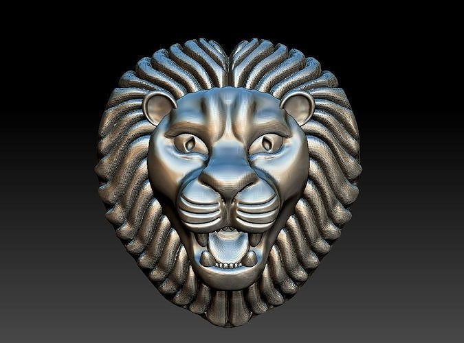 LION FACE PENDENT 3D model 3D printable | CGTrader