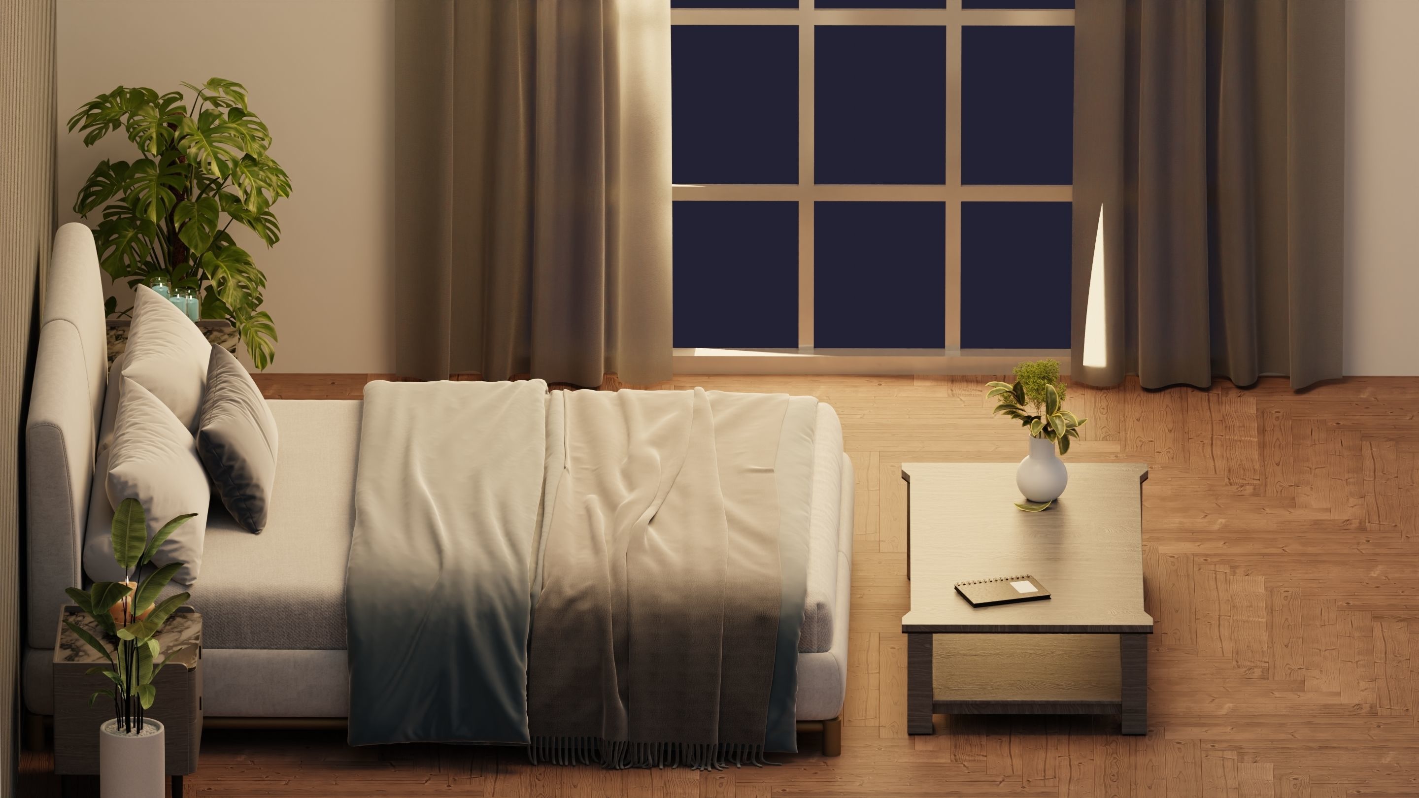 Bedroom isometric interior design 3D model | CGTrader