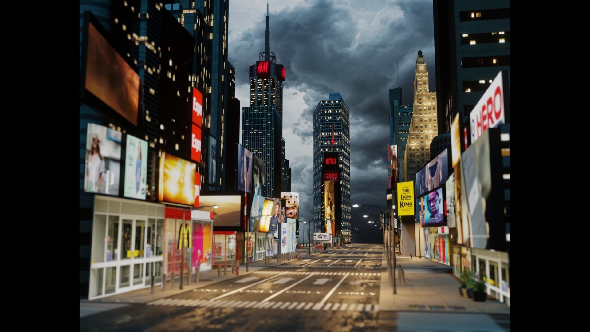 Times Square NYC Broadway New York City America 3D model | CGTrader