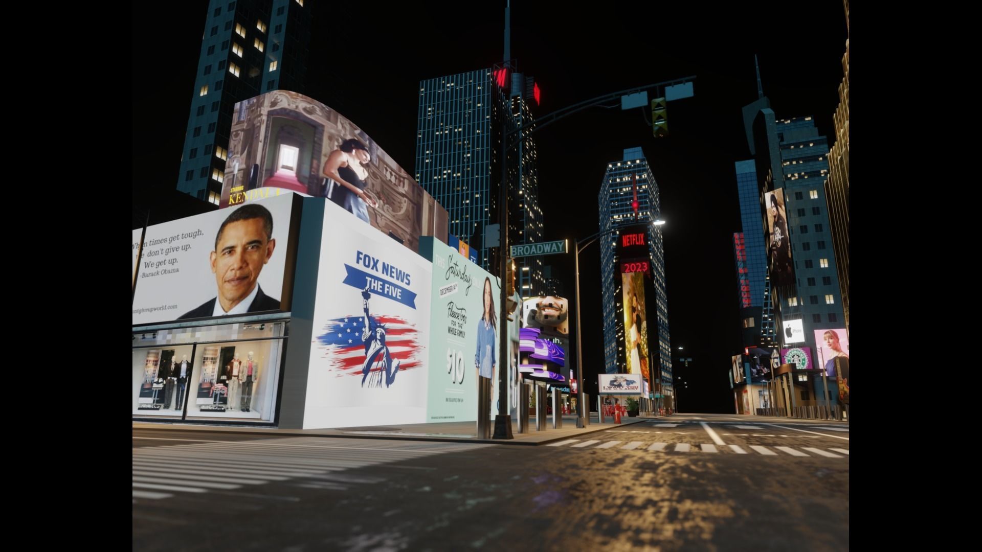 Times Square NYC Broadway New York City America 3D model | CGTrader