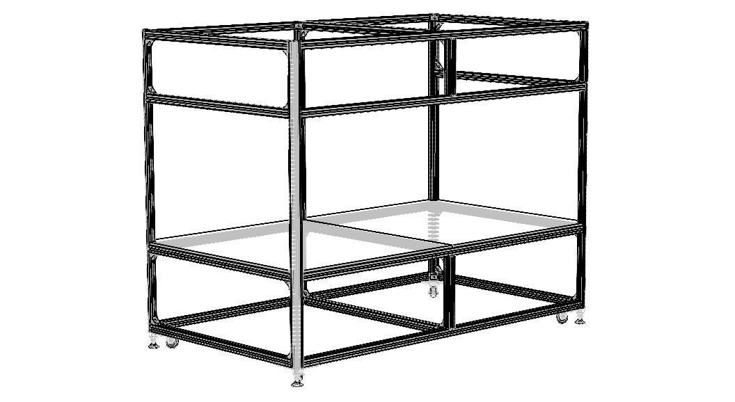 Aluminum Machine Structure - Large Size 3D model rigged | CGTrader