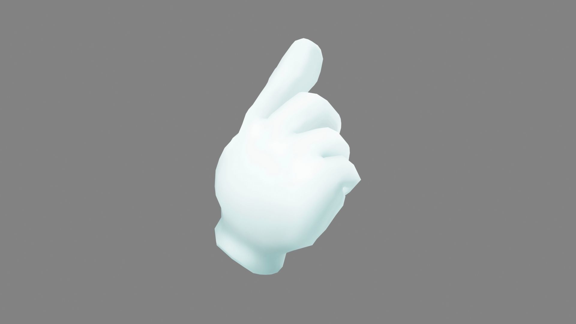 3D model Cartoon white hand - click VR / AR / low-poly | CGTrader