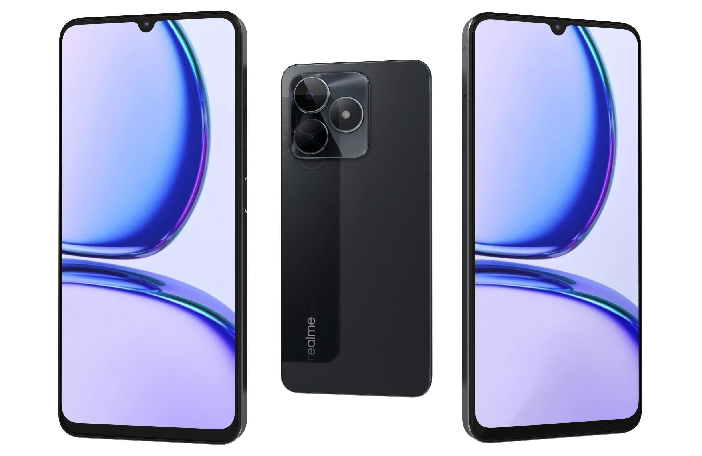 3D model Realme C53 Black And Yellow VR / AR / low-poly | CGTrader