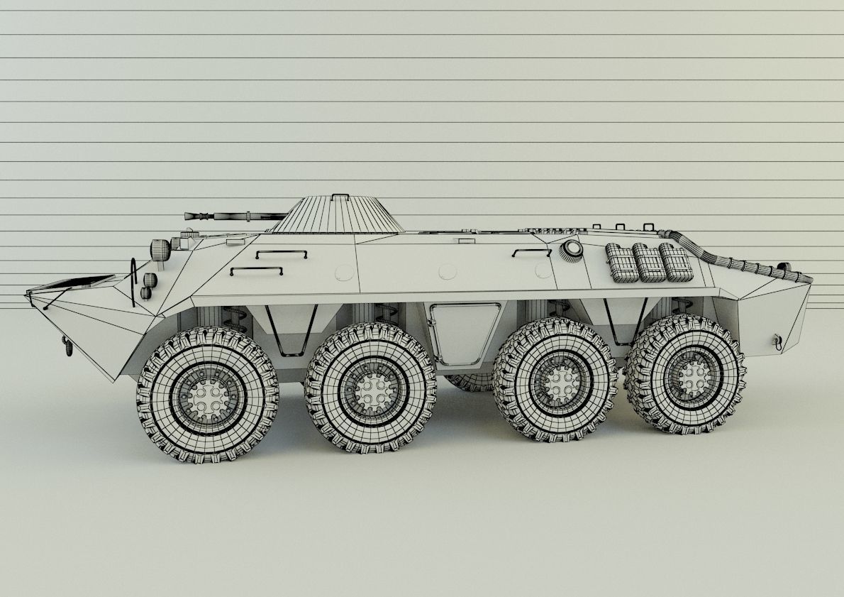 btr-70 military vehicle 3D model | CGTrader