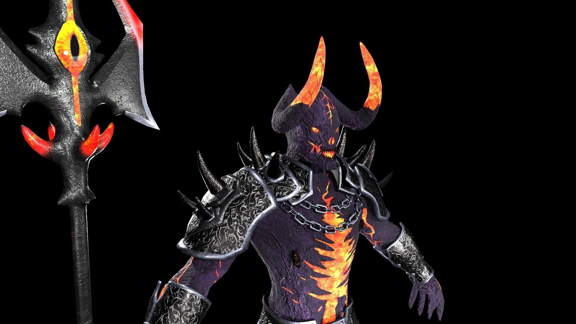 3D model Obsidian Demon VR / AR / low-poly | CGTrader