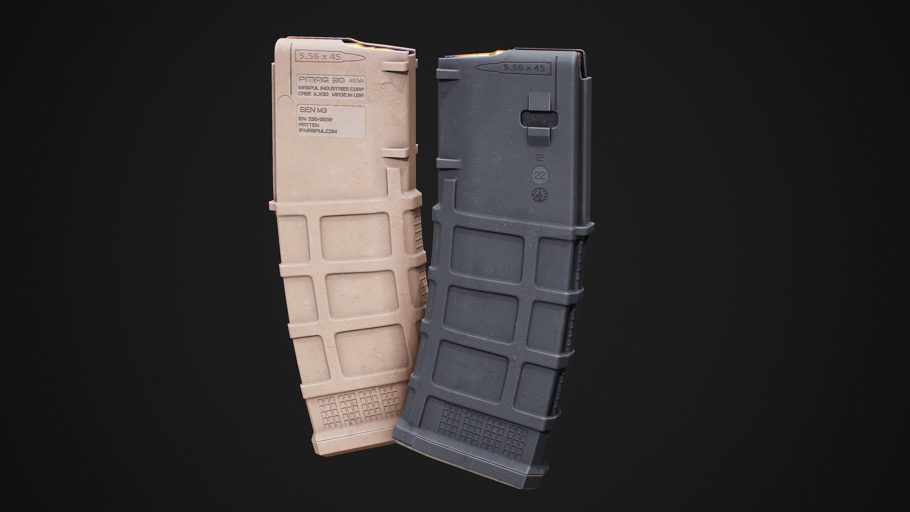 3D model Magpul Pmag Magazine For AR-M4 VR / AR / low-poly | CGTrader